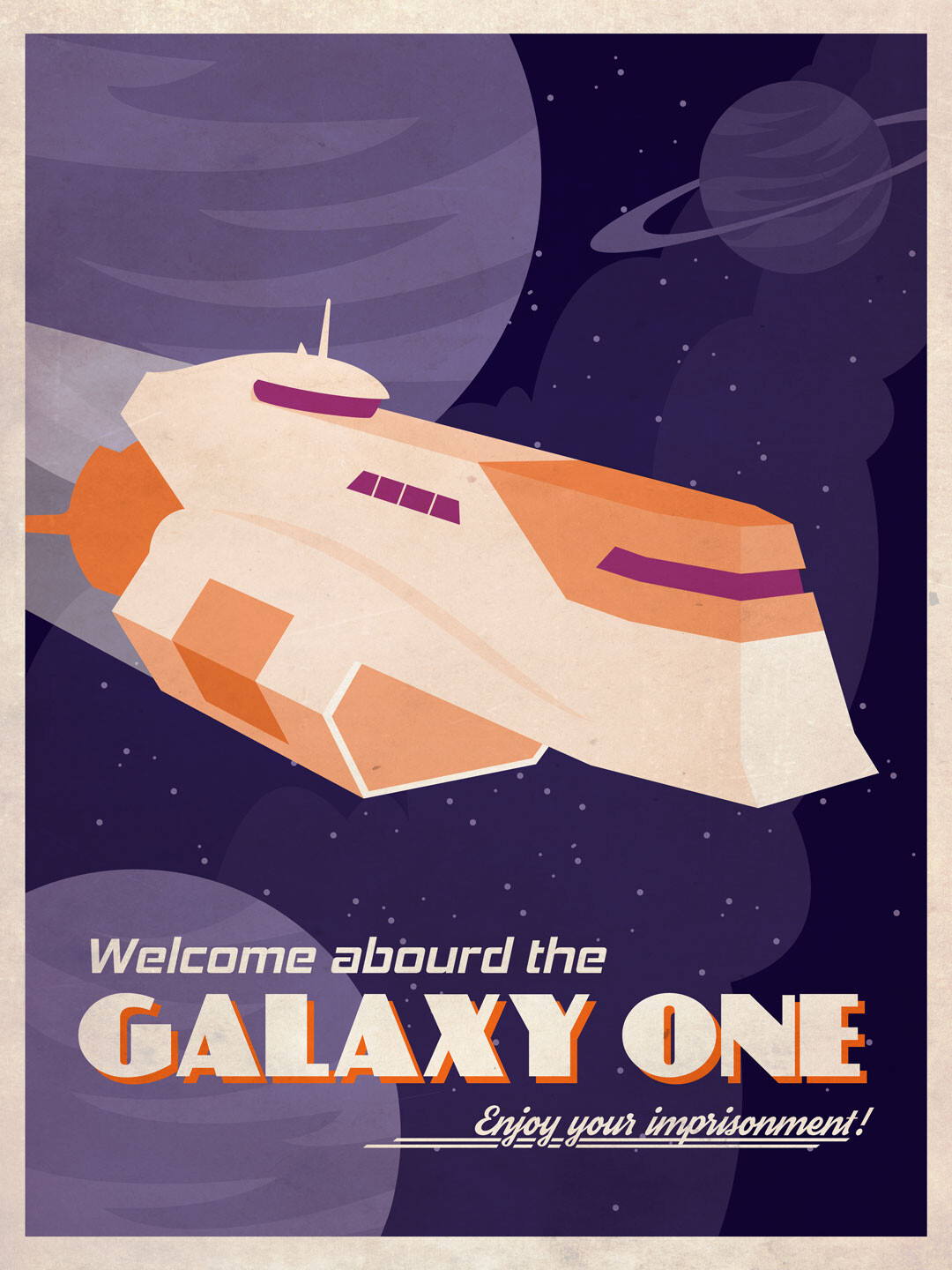 ArtStation - Galaxy One Vintage Poster