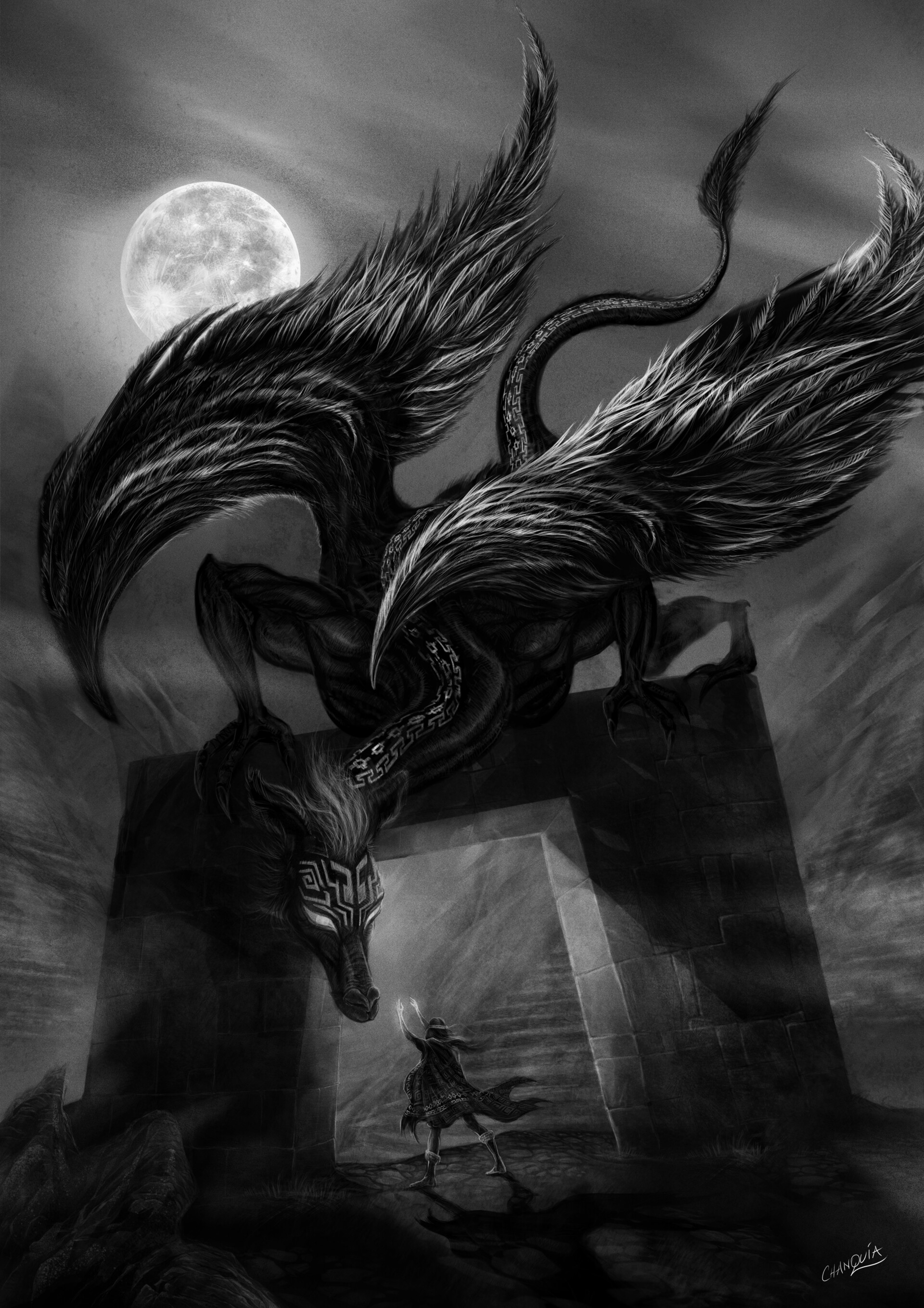 ArtStation - Quillay y el Amaru Inca