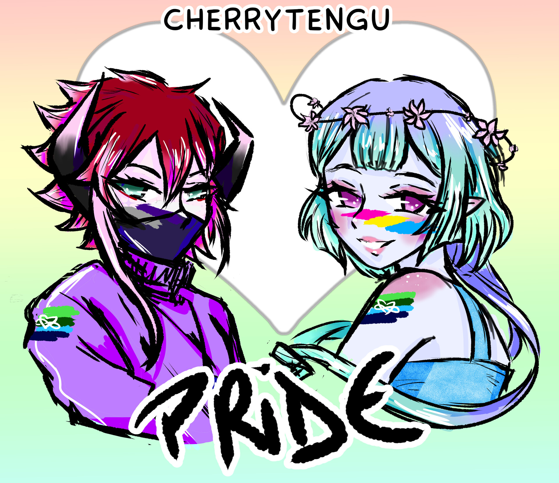 ArtStation - CherryTengu - Pride collection banner