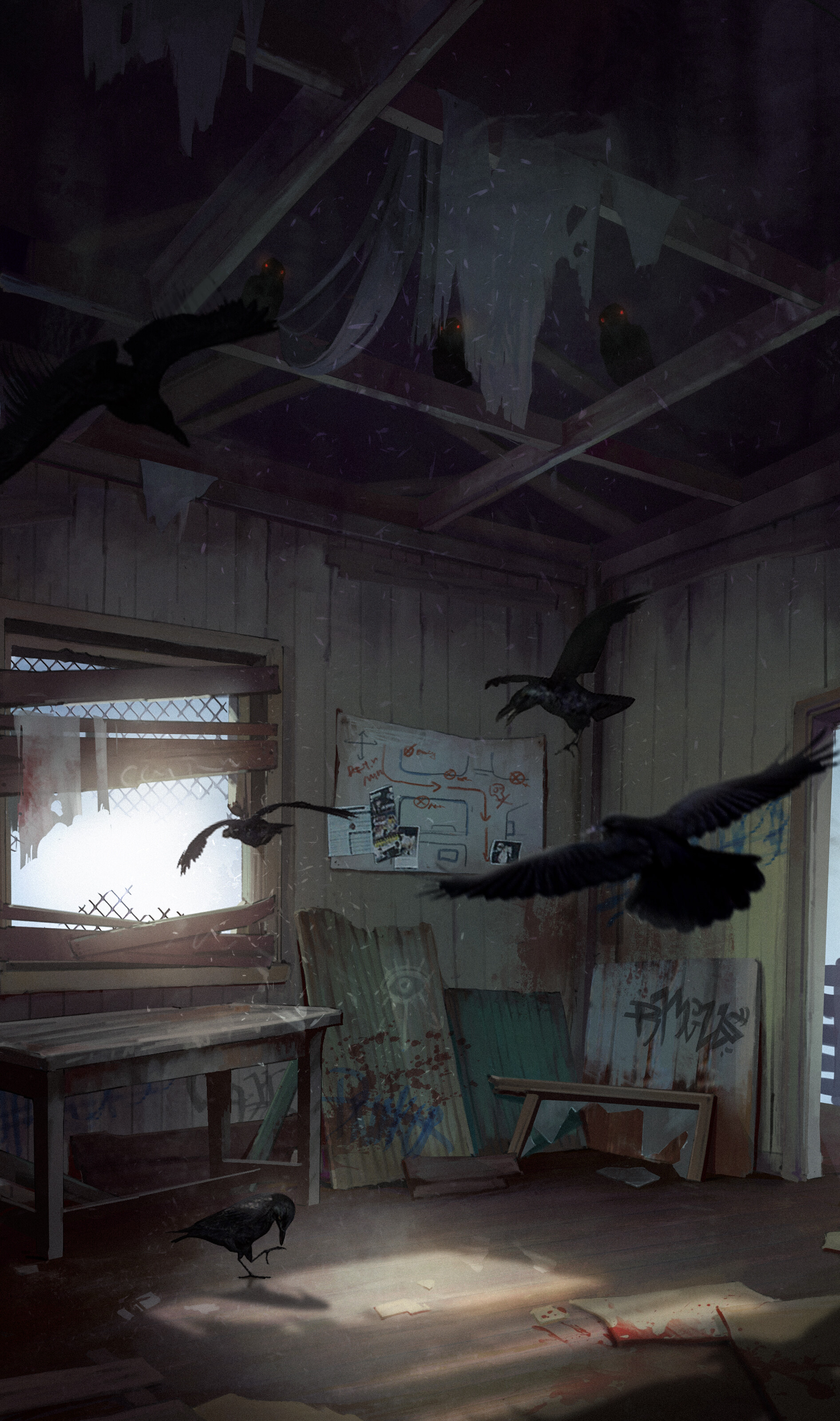 ArtStation - The sniper's cabin