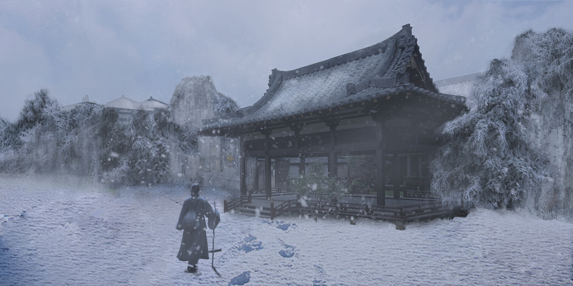 ArtStation - Enter the Temple-snow practice
