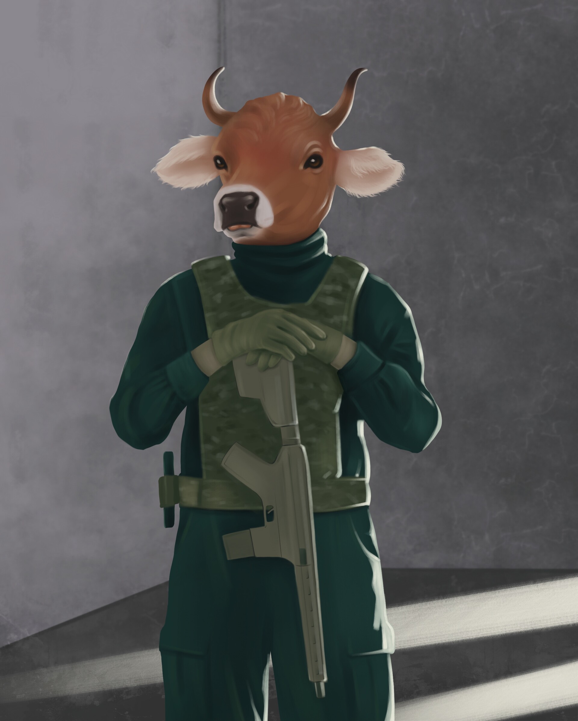 ArtStation - Bull on guard