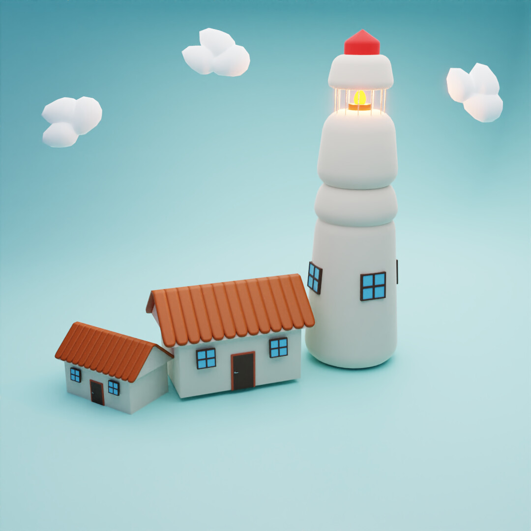 ArtStation - Cartoon Lighthouse