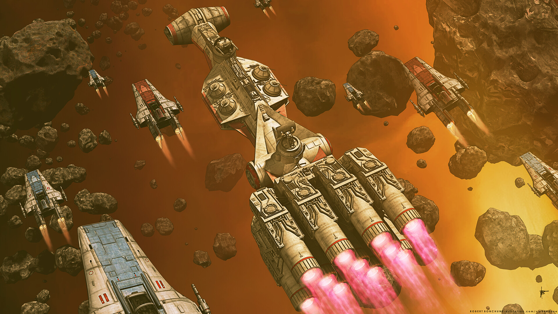 ArtStation - Boulder Dash - Star Wars Rebel Blockade Runner and ...