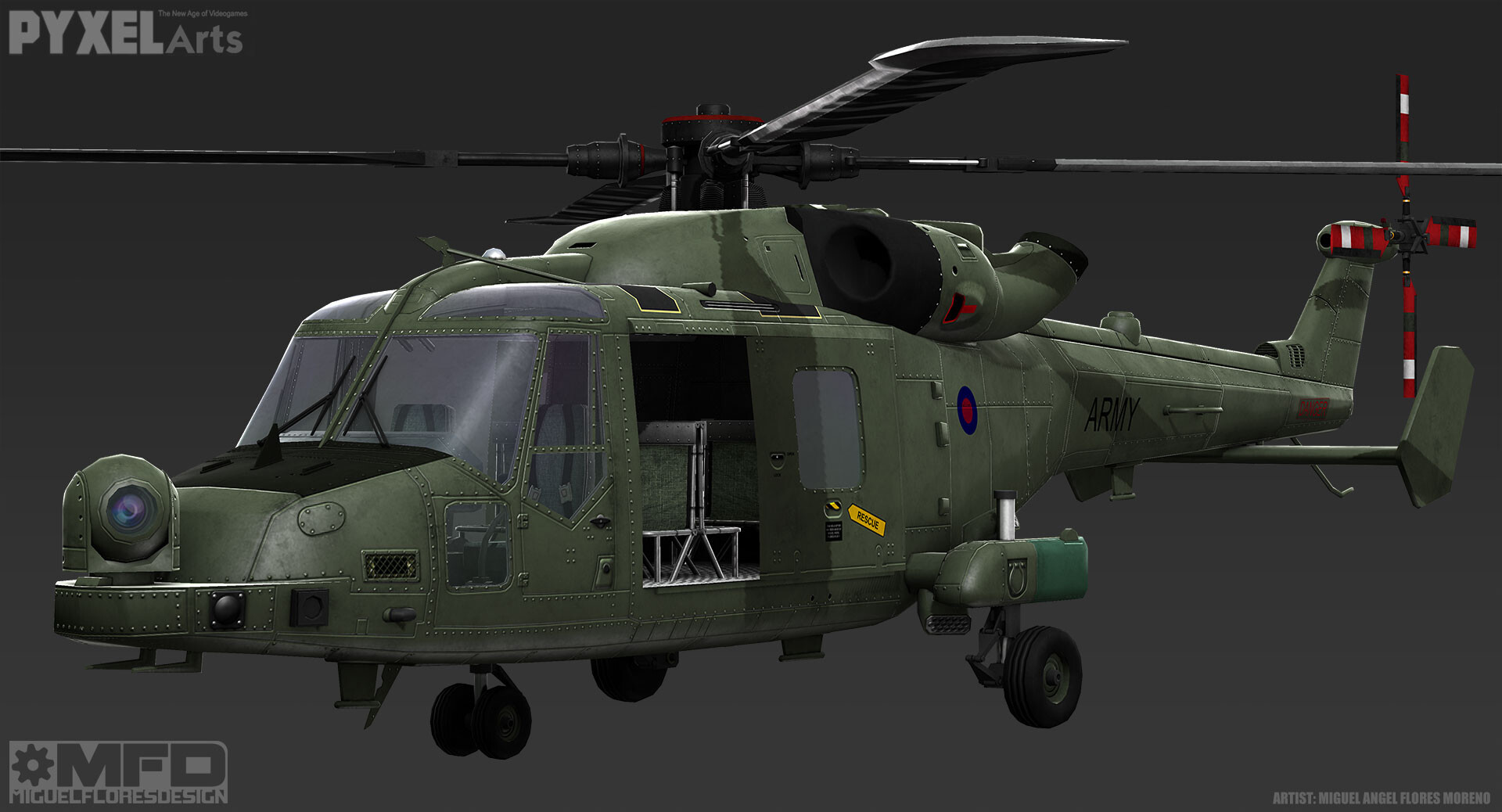ArtStation - AW-159 Wildcat (Real-Time model) (2009)