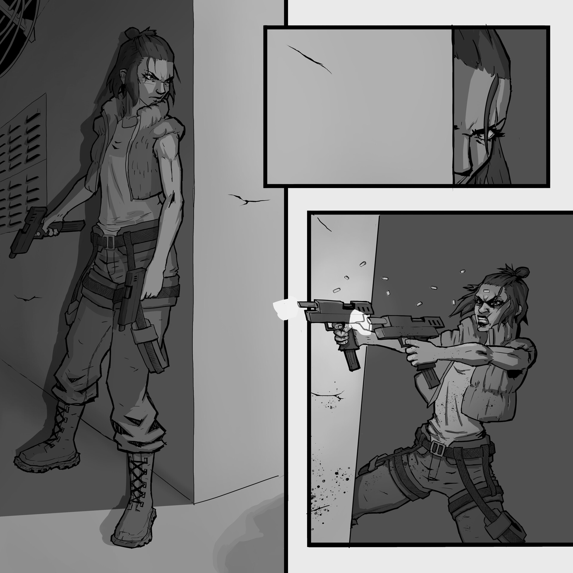 ArtStation - "Gunned Down" comic