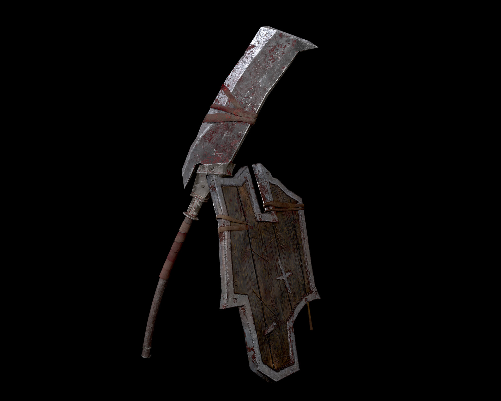 ArtStation - Cleaver Glaive and Shield