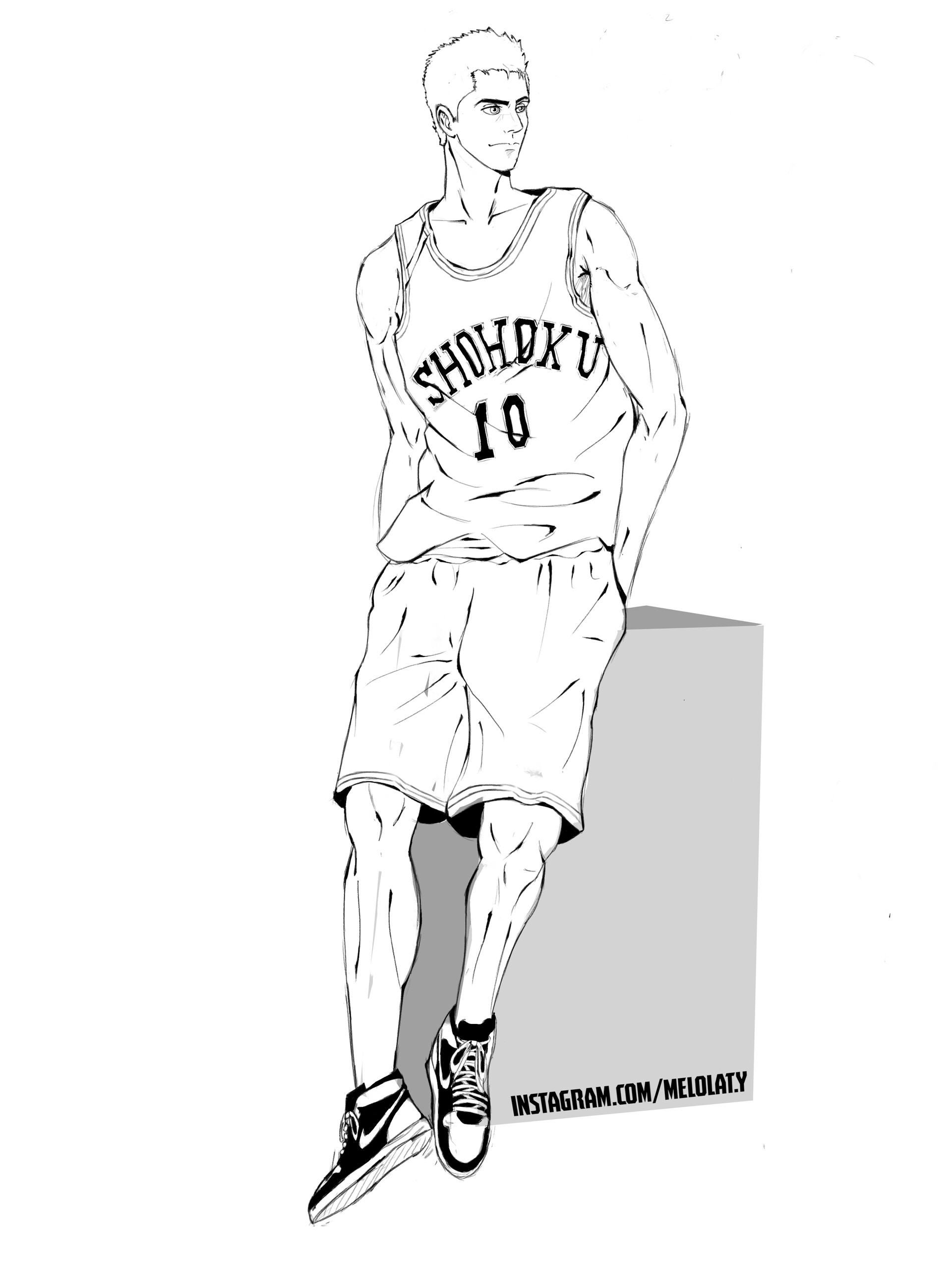 Slam Dunk Anime Hanamichi Drawing