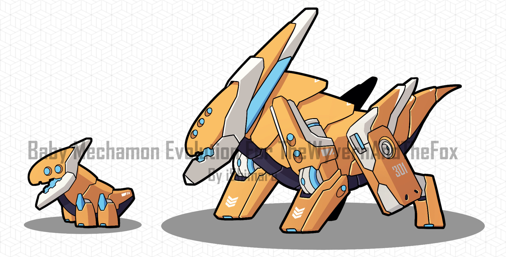 ArtStation - Baby mechmon Evo. XLVII For TheWyvernAndTheFox