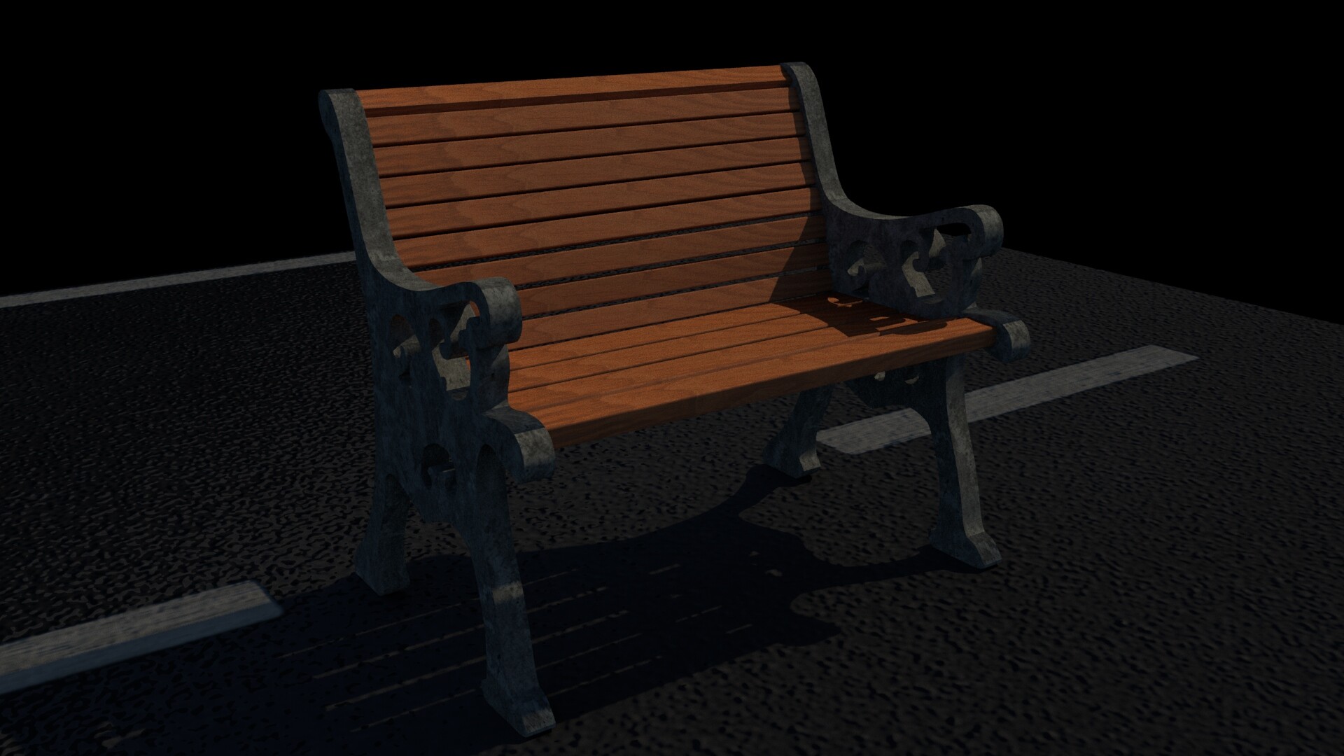 ArtStation - Roadside Bench