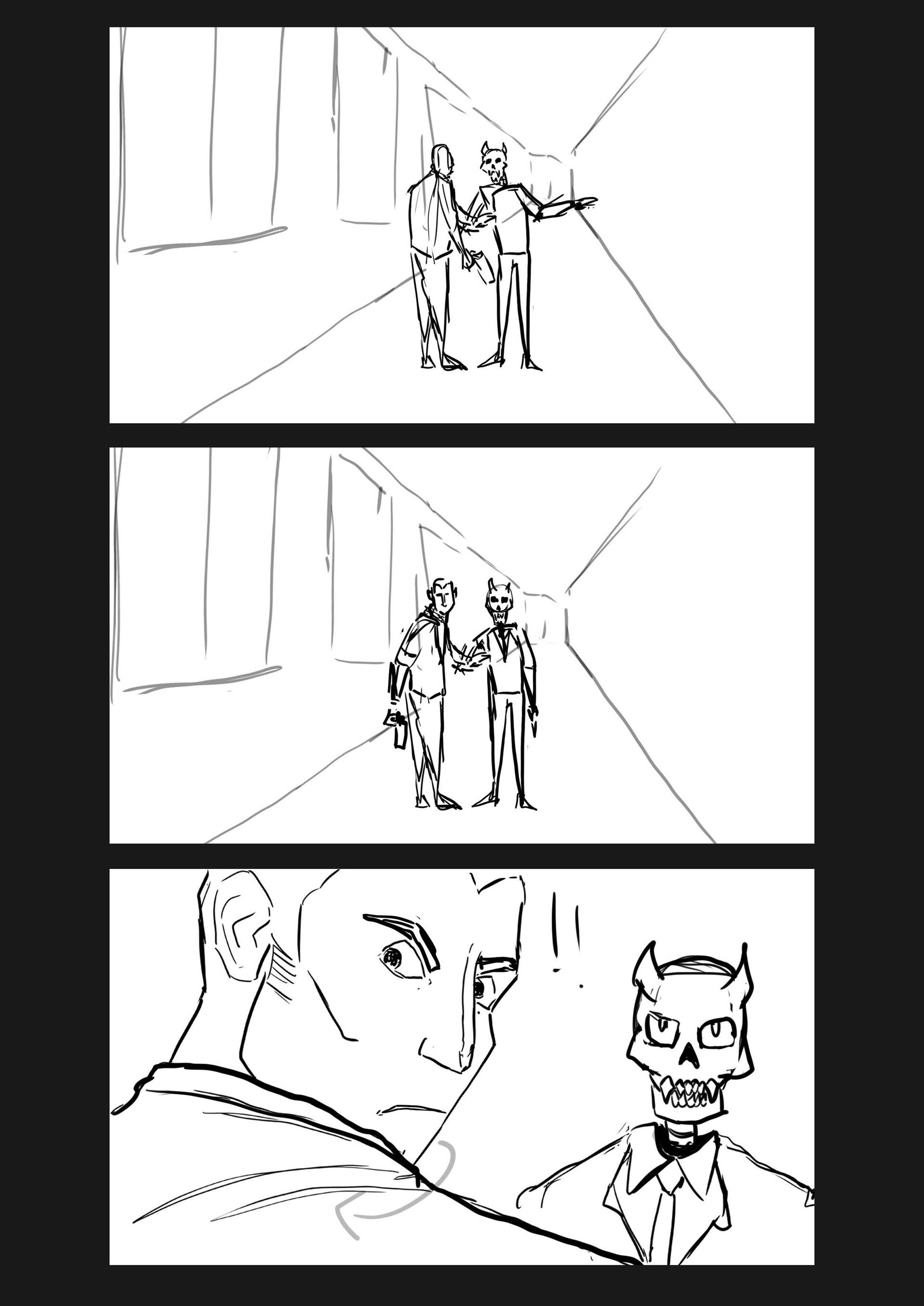 ArtStation - Work in progress narrative skeleton exemple