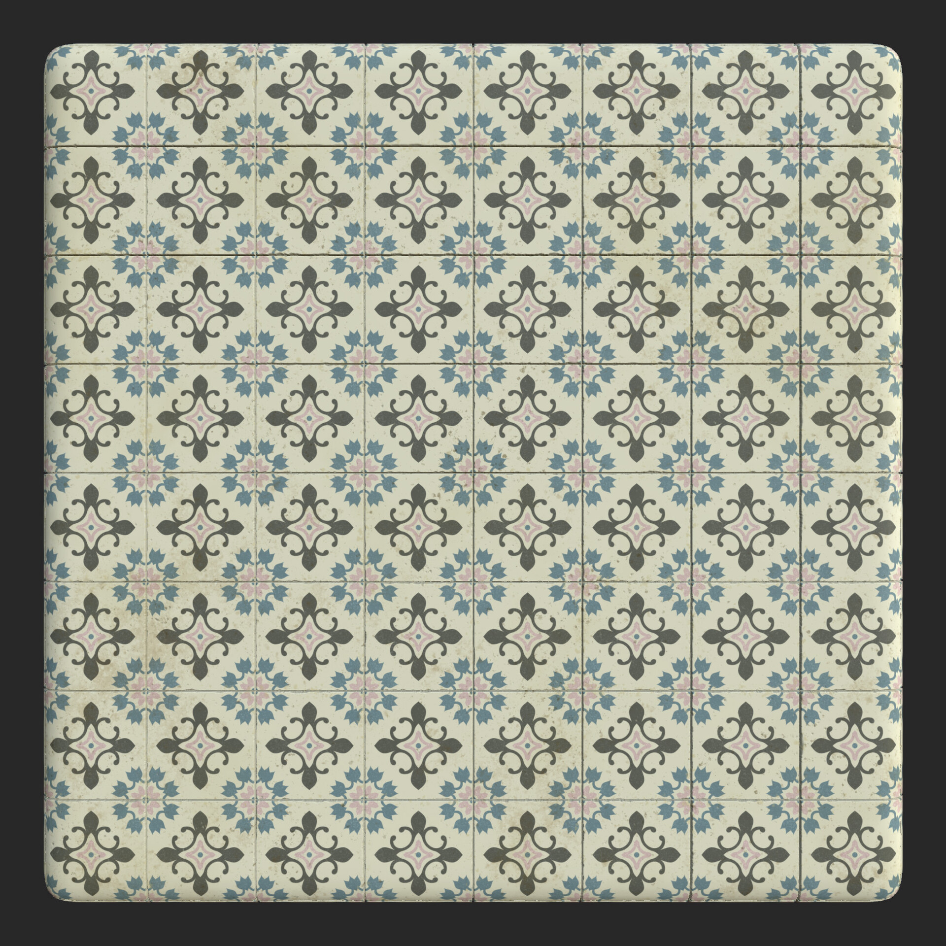 TextureCan - Free PBR Texture: Victorian Pattern Tiles