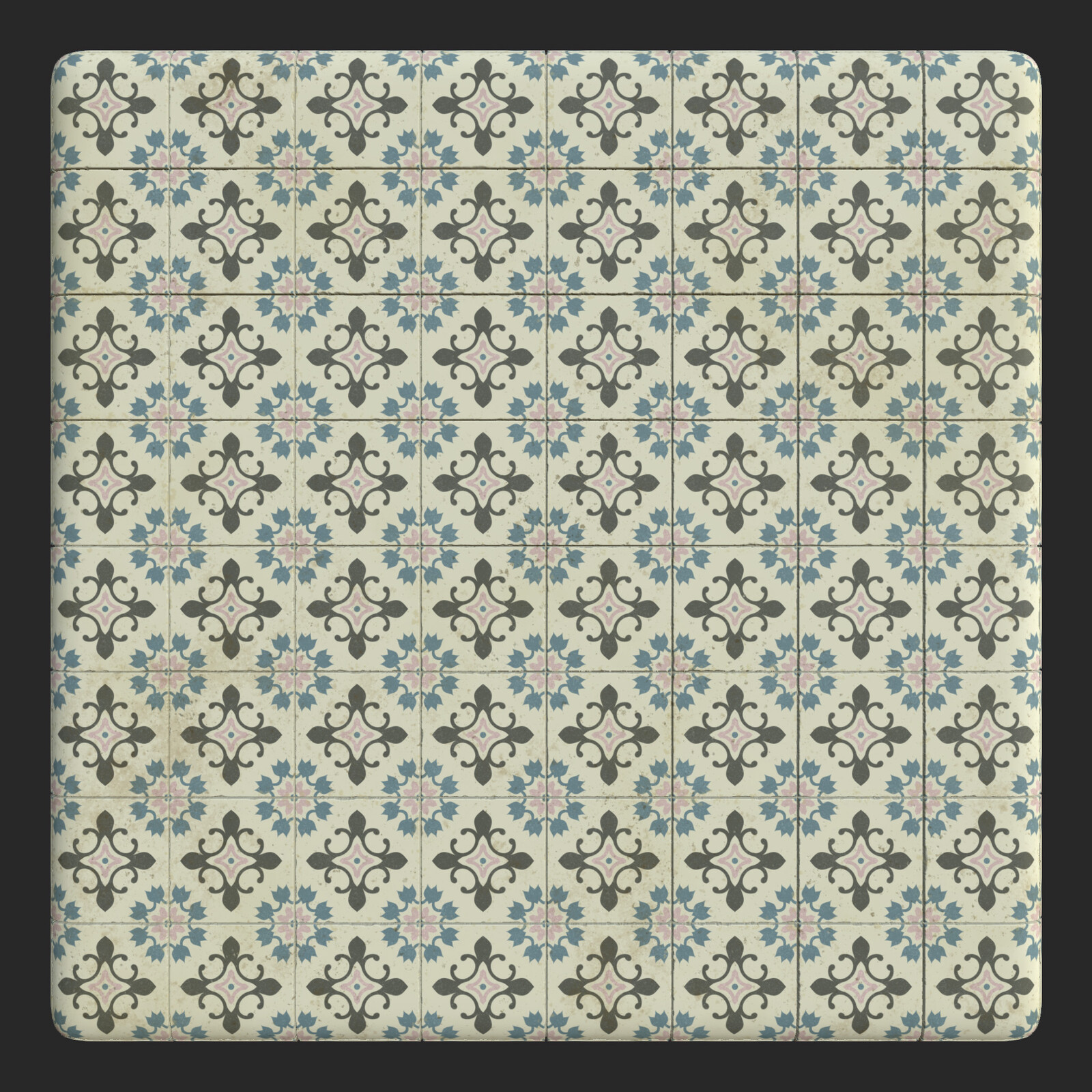TextureCan - Free PBR Texture: Victorian Pattern Tiles