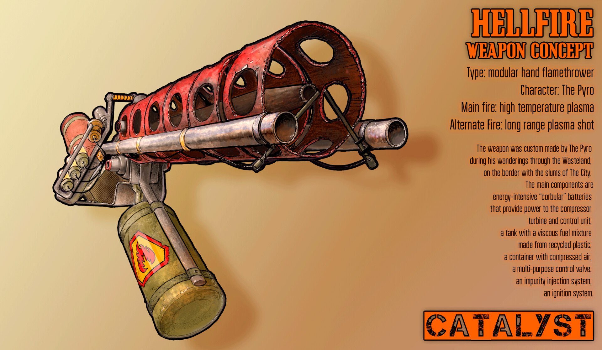 Andrei Ulturgashev portfolio - Hellfire Flamethrower, a weapon for "The ...