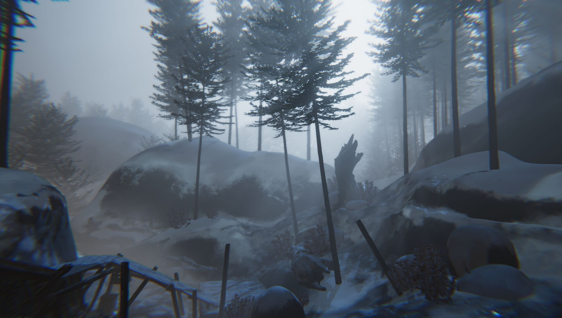ArtStation - Snowy Forest Pass Environment