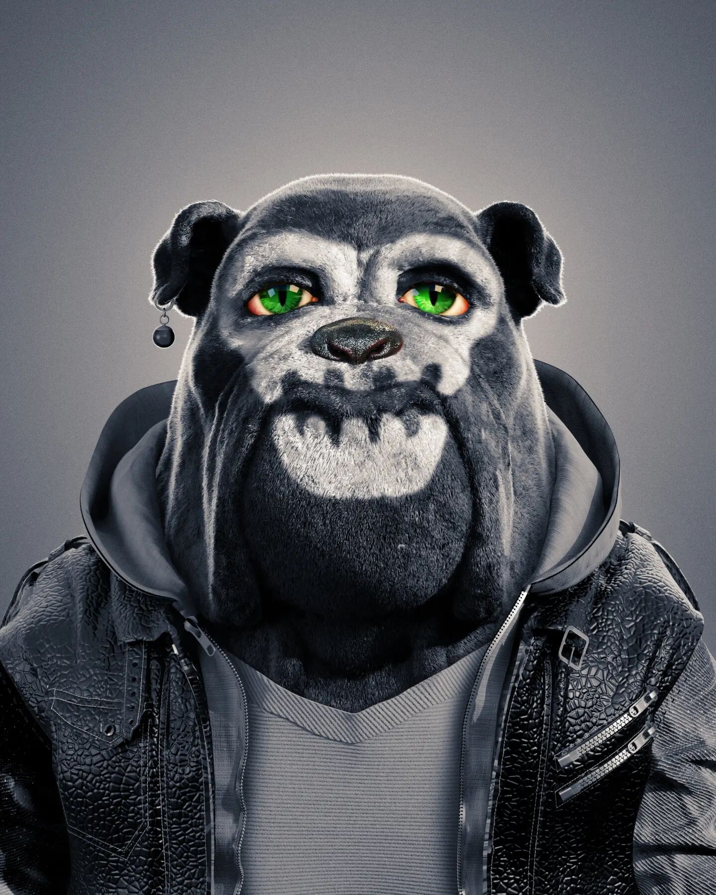 ArtStation - Bull dog 3d nft art