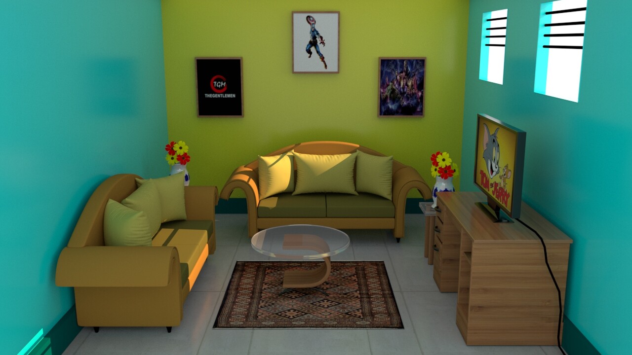 ArtStation - room modelling and texturing