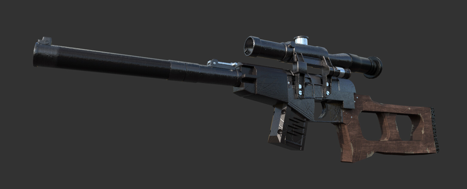 ArtStation - VSS Vintorez. Optimized for game.
