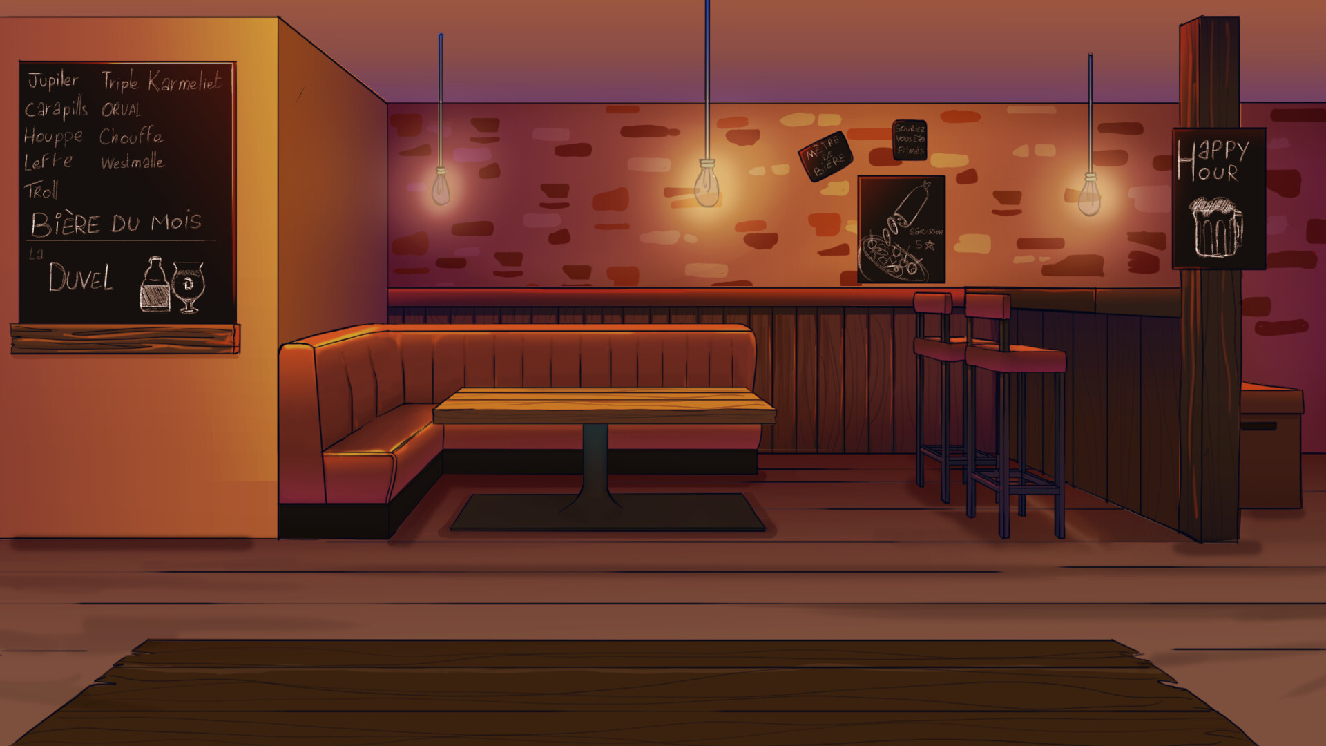 ArtStation - interior bar background