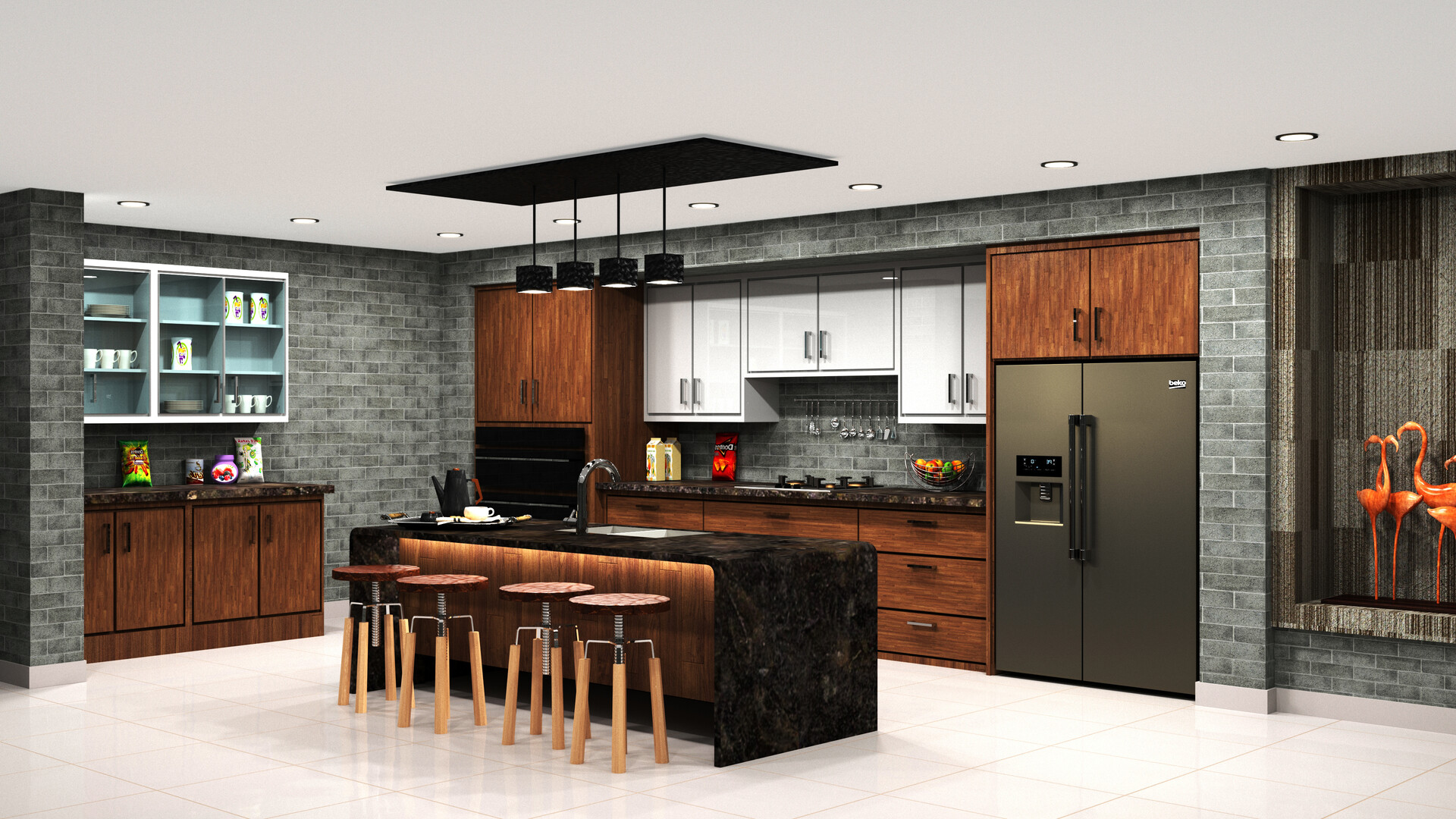 ArtStation - KITCHEN INTERIOR (NIGHT)