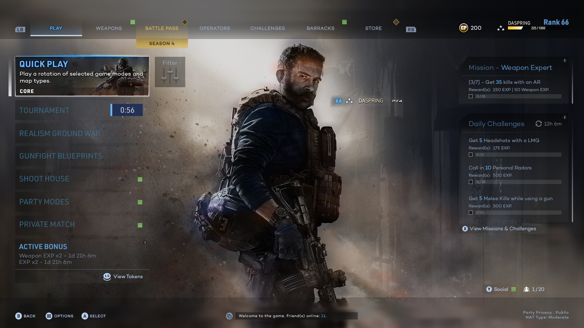 Advanced Warfare Multiplayer Menu