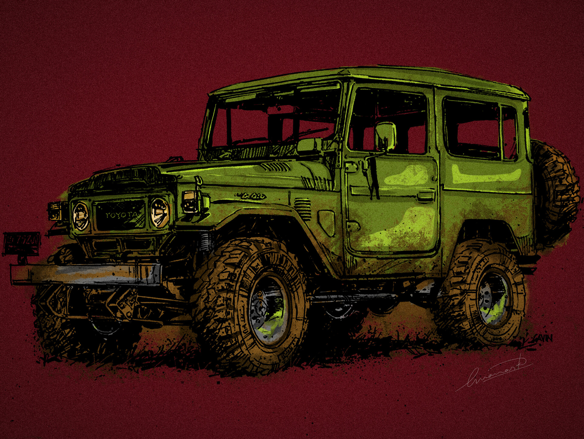 ArtStation - Digital painting 🎨 Toyota Off-road 🗡️