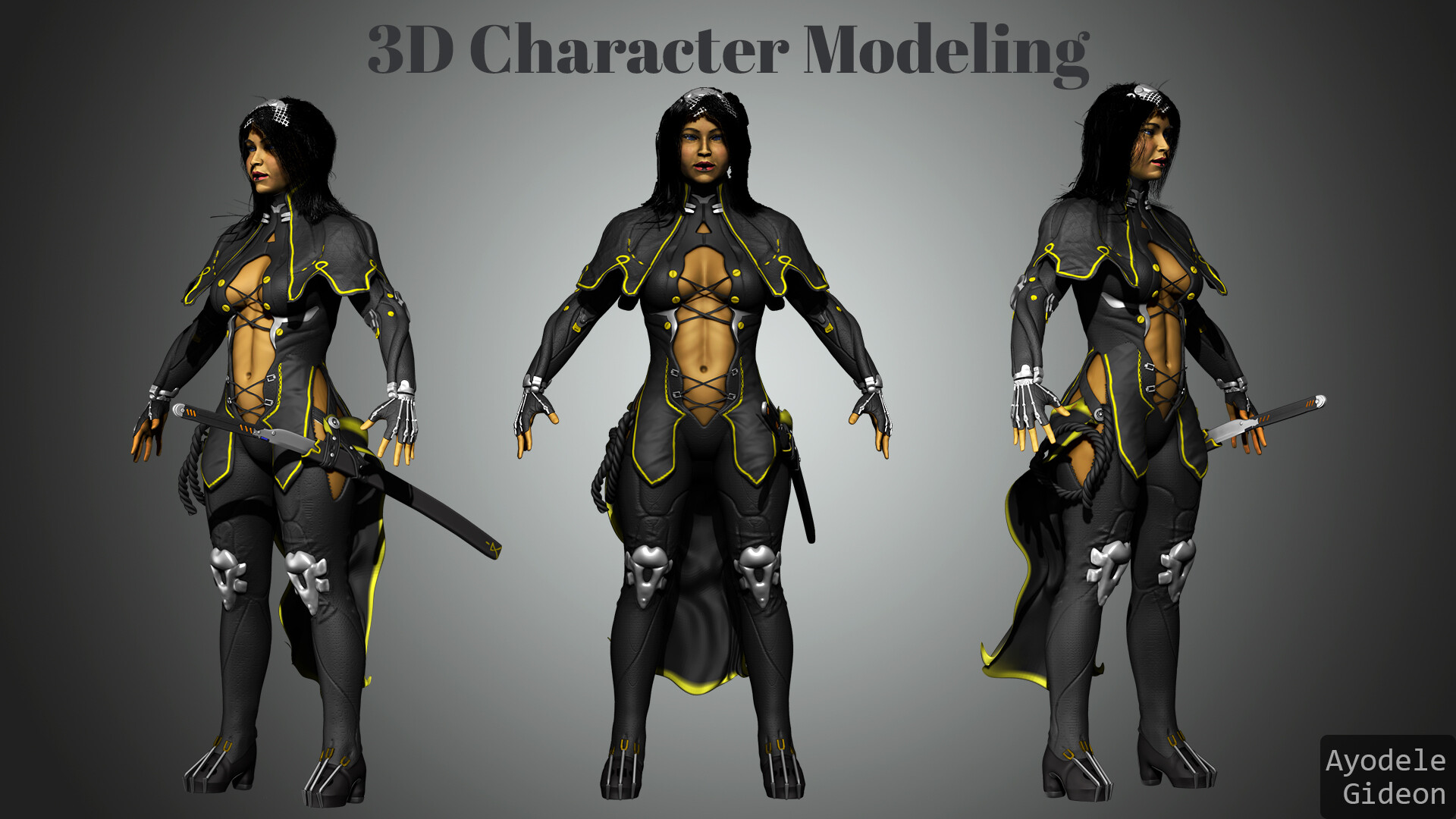 Ayodele Gideon - 3D female game character model