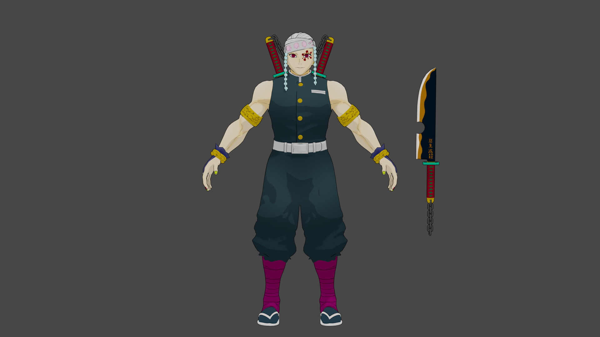 ArtStation - Tengen Fanart 3D toon shader 텐겐 팬아트 3D 툰 쉐이더