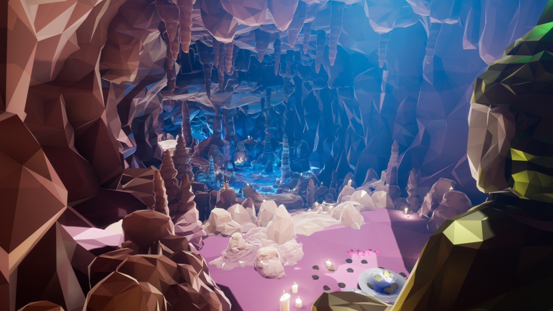 Frozen Planet - Poly Style Low Poly Ancient Fantasy Caves