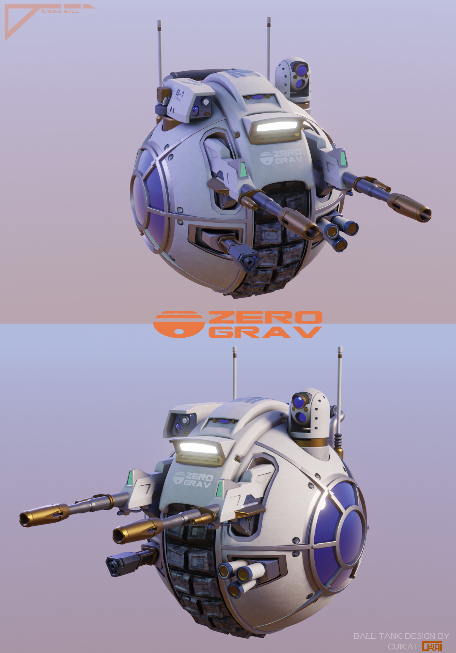 ArtStation - ball tank design- “raging ball”