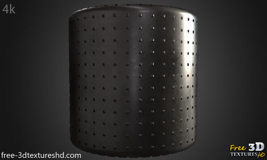3D textures PBR free Download - Metal iron Panel with 3D texture PBR ...