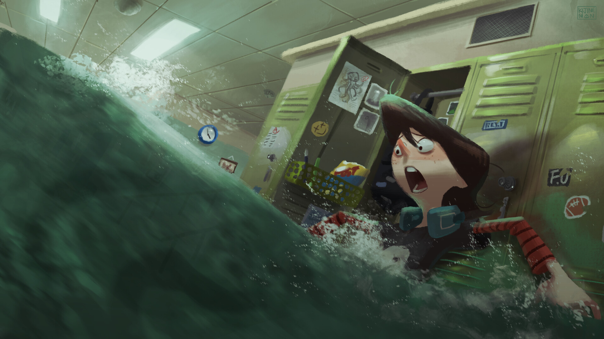 ArtStation - schools flood