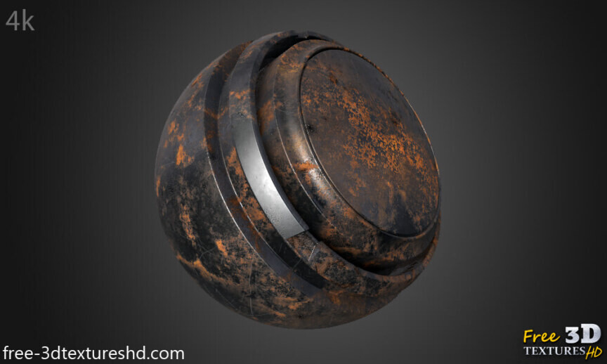 PBR Textures Free Download - Rusty Iron Metal 3D texture PBR High ...