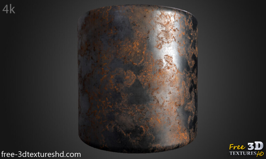 PBR Textures Free Download - Rusty Iron Metal 3D texture PBR High ...
