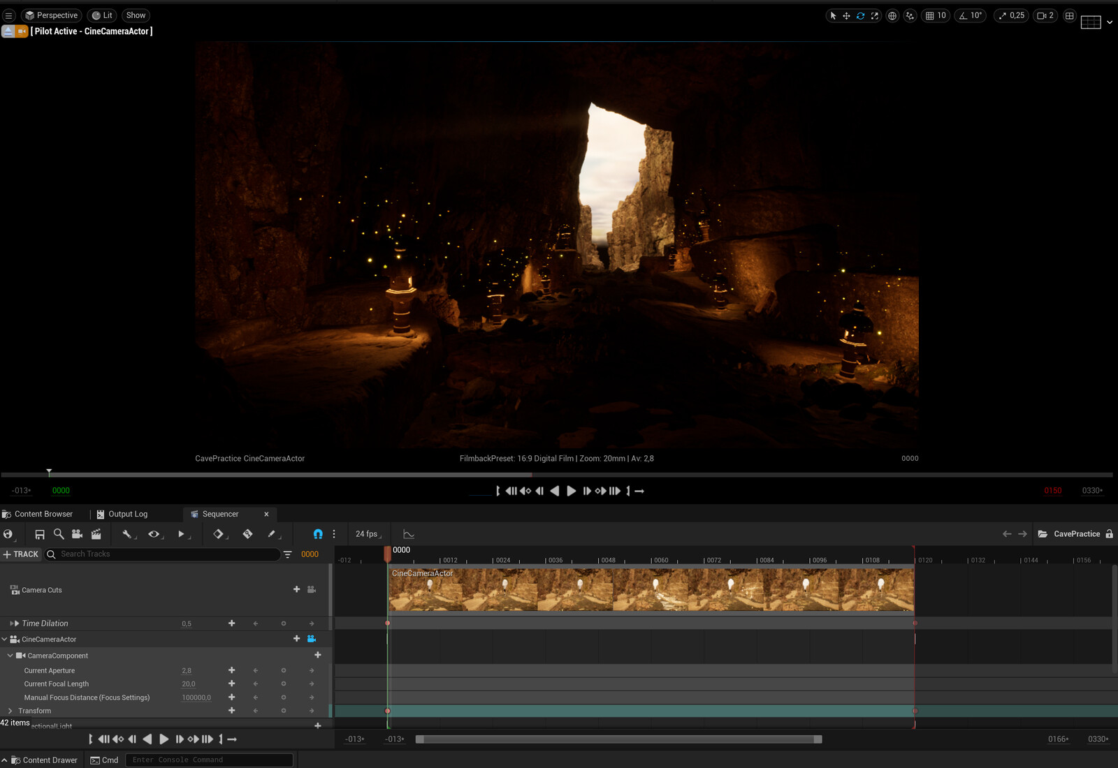 Gábor Hargitai - Secret Cave UE5 Lumen/Nanite First try