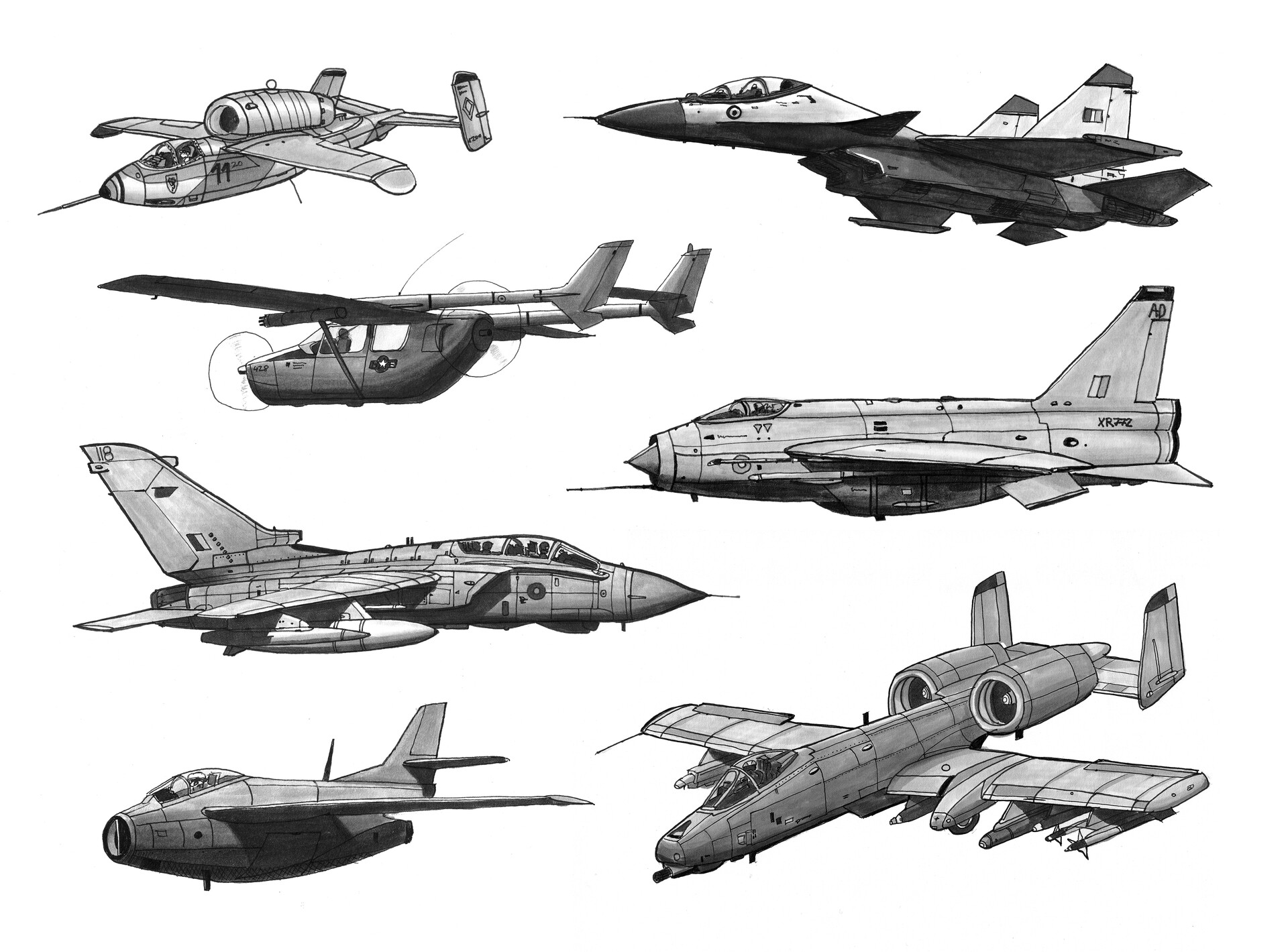 ArtStation - Airplane sketches