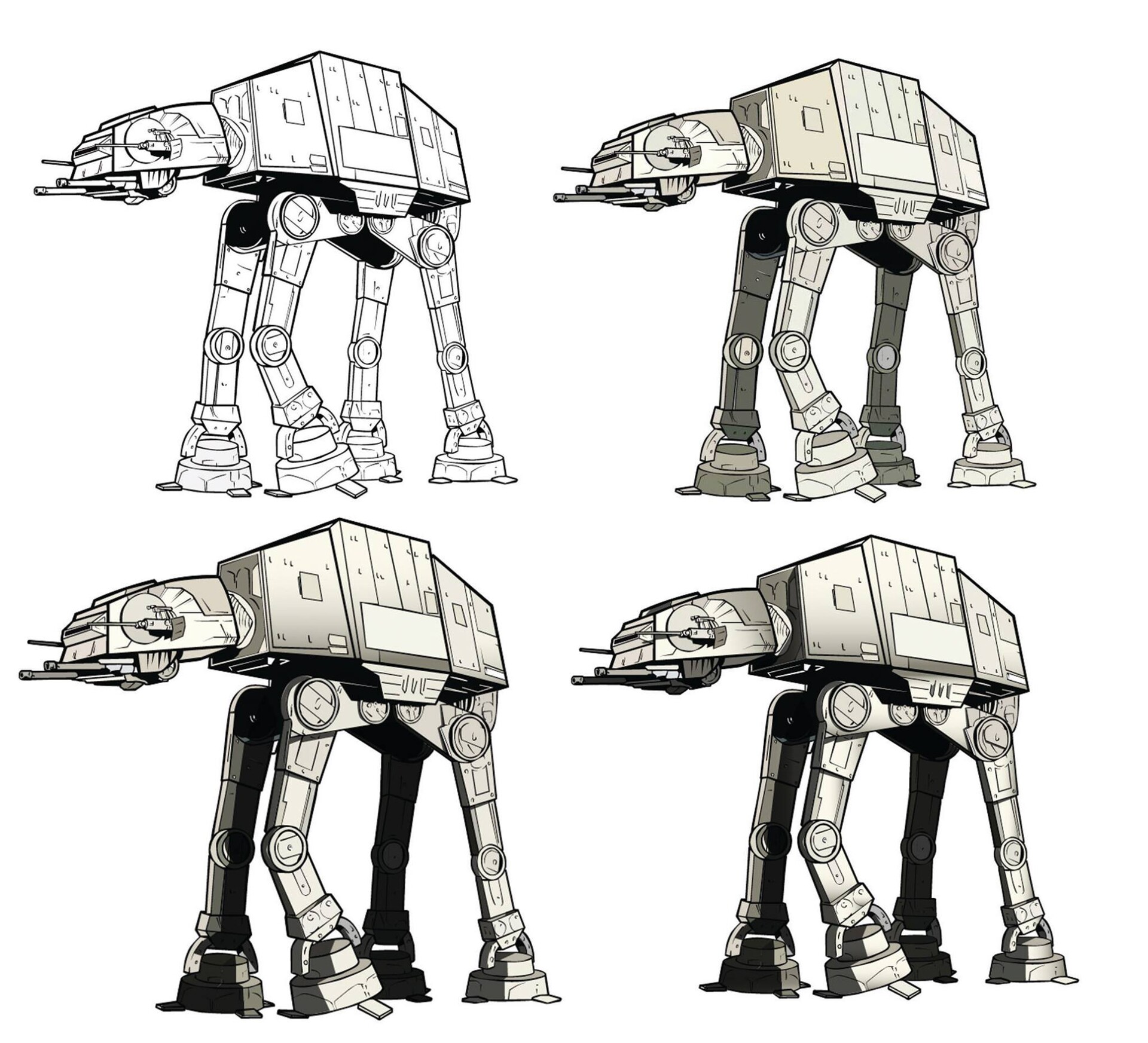 ArtStation - AT-AT - Illustrator design start to finish