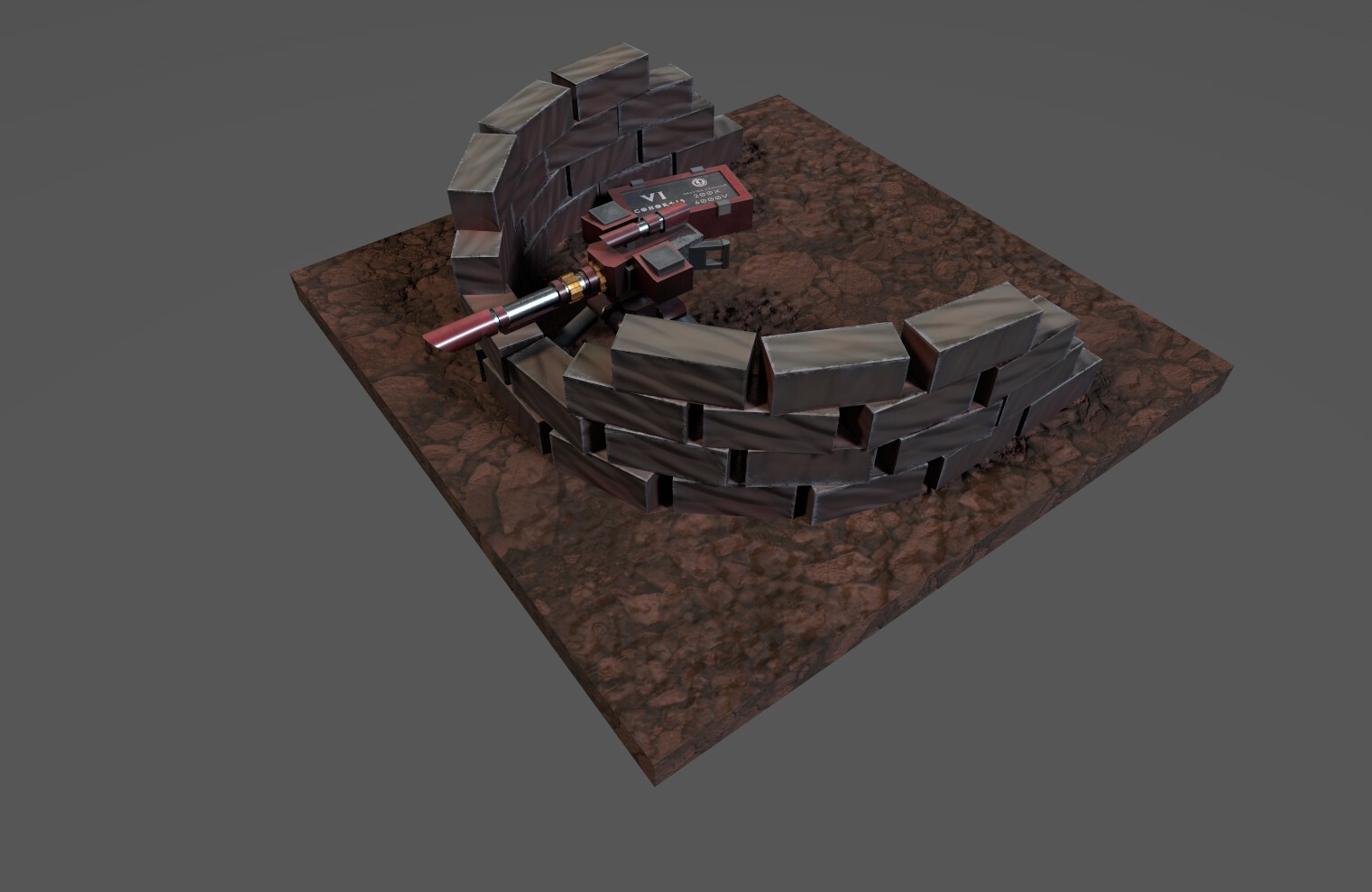 ArtStation - Machine Gun for RTS-game