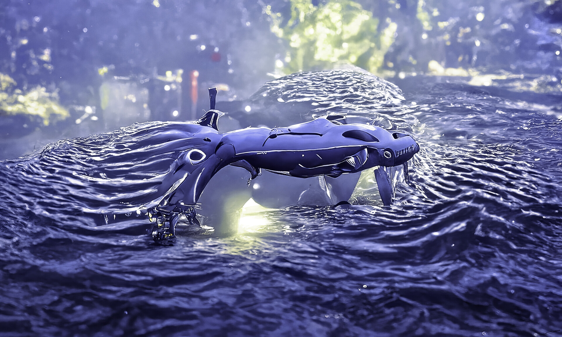 ArtStation - The dream with the mechanized whale