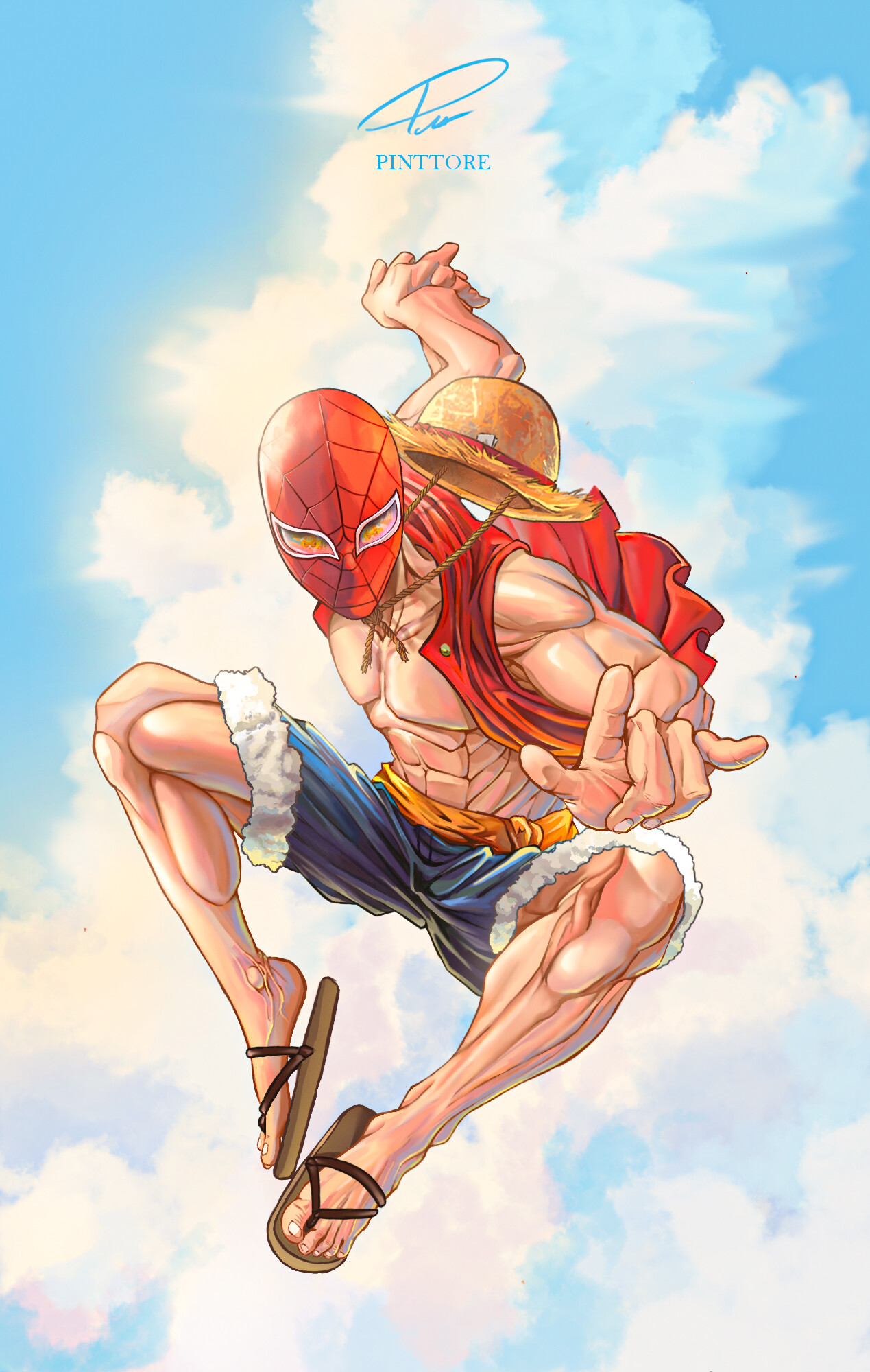 ArtStation - Spiderman x one piece