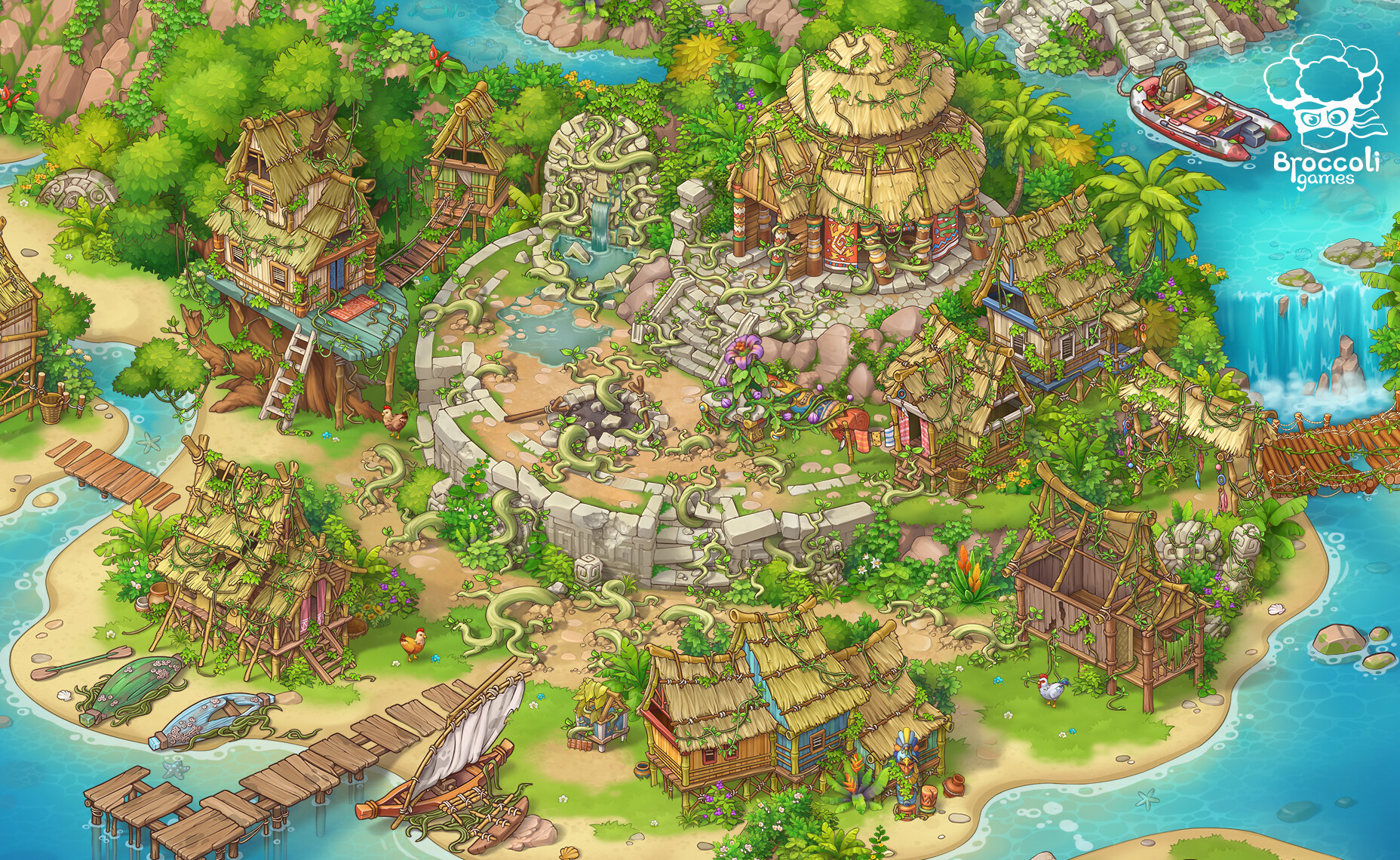 ArtStation - Broccoli Games. Mysterious Island map