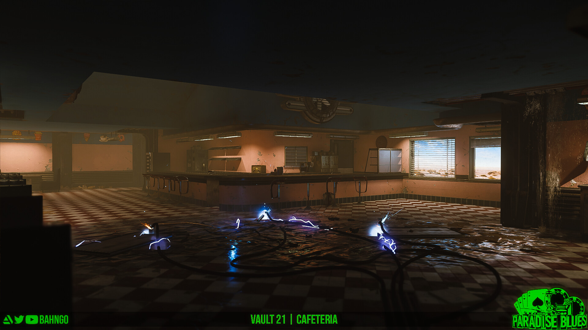 ArtStation - Vault 21 | Cafeteria - "Paradise Blues" (Fallout Zombies)