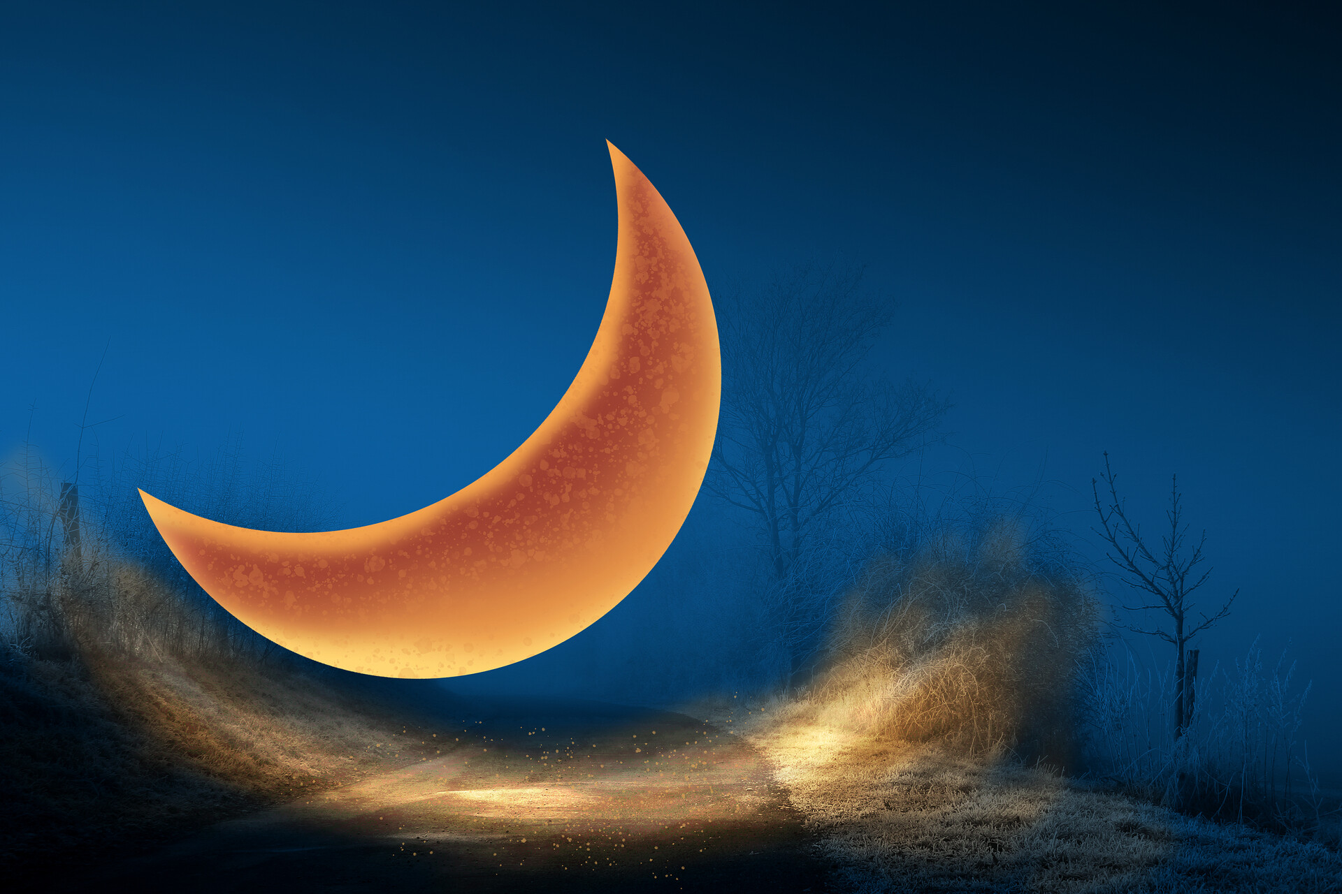 ArtStation - Surreal Moon Falls