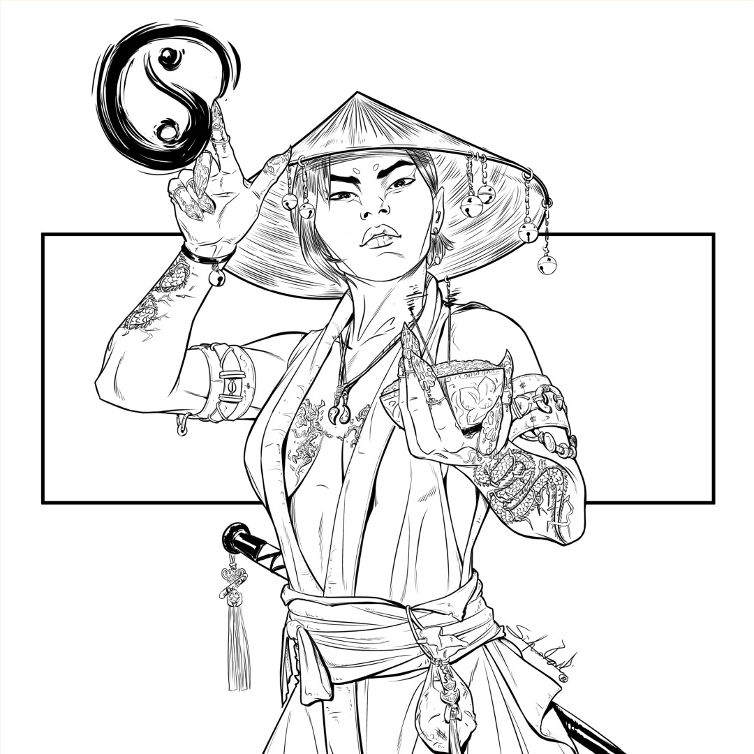 shaman coloring page