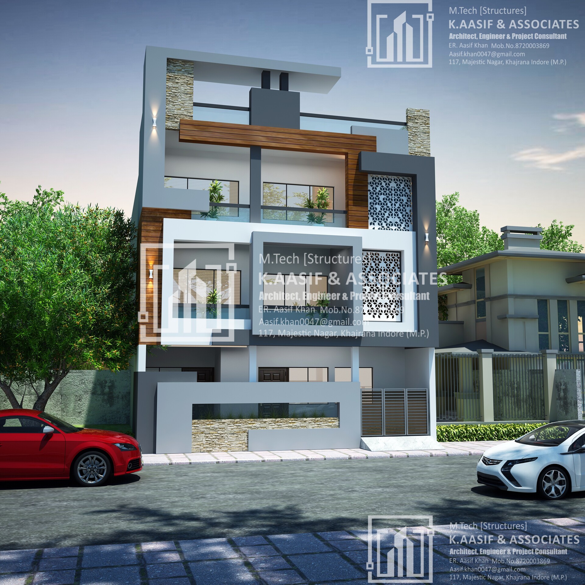 ArtStation - 30 feet wide banglow design