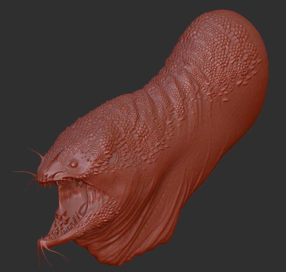 ArtStation - eel creature sculpture 1.1