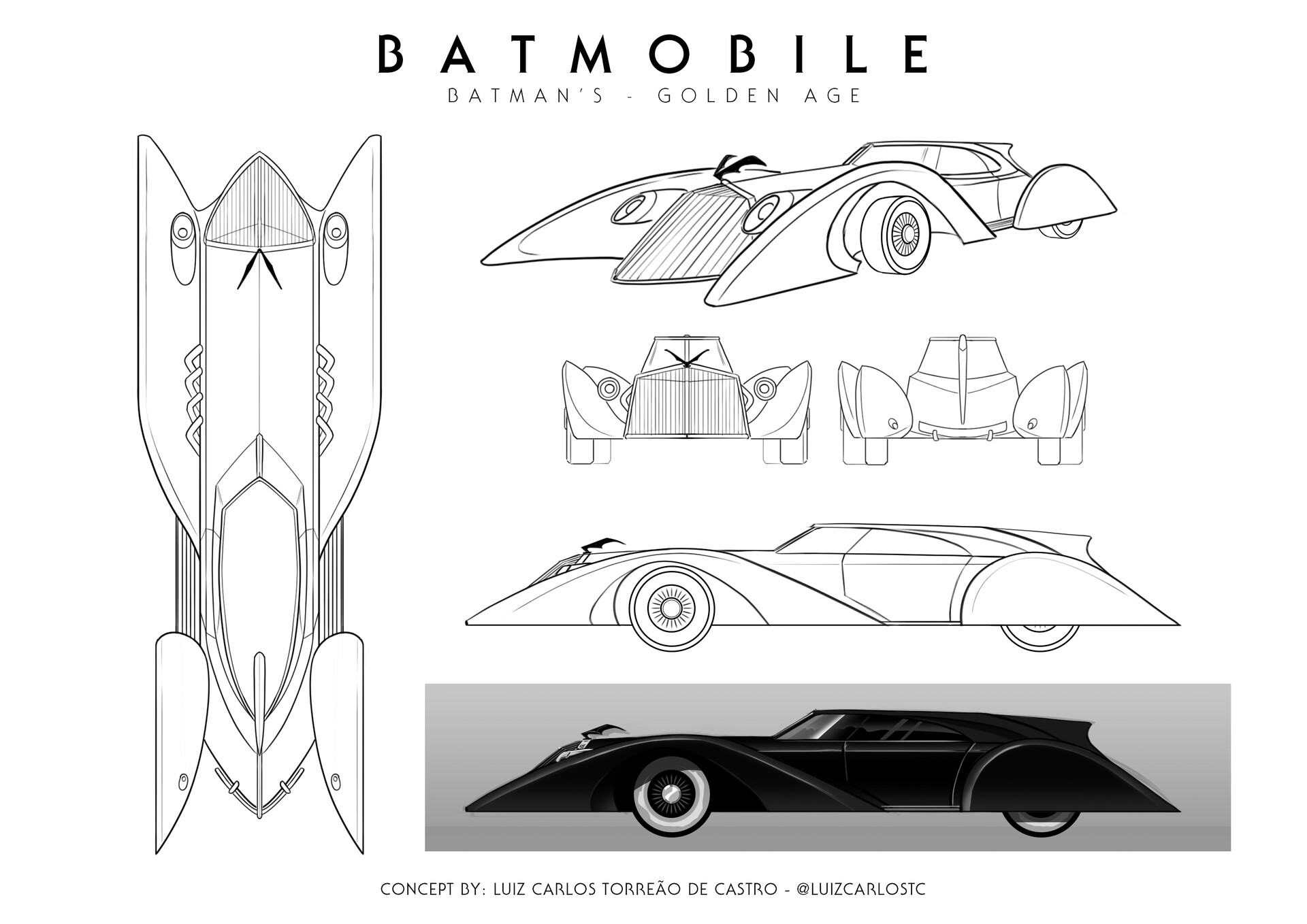 how to draw batman batmobile