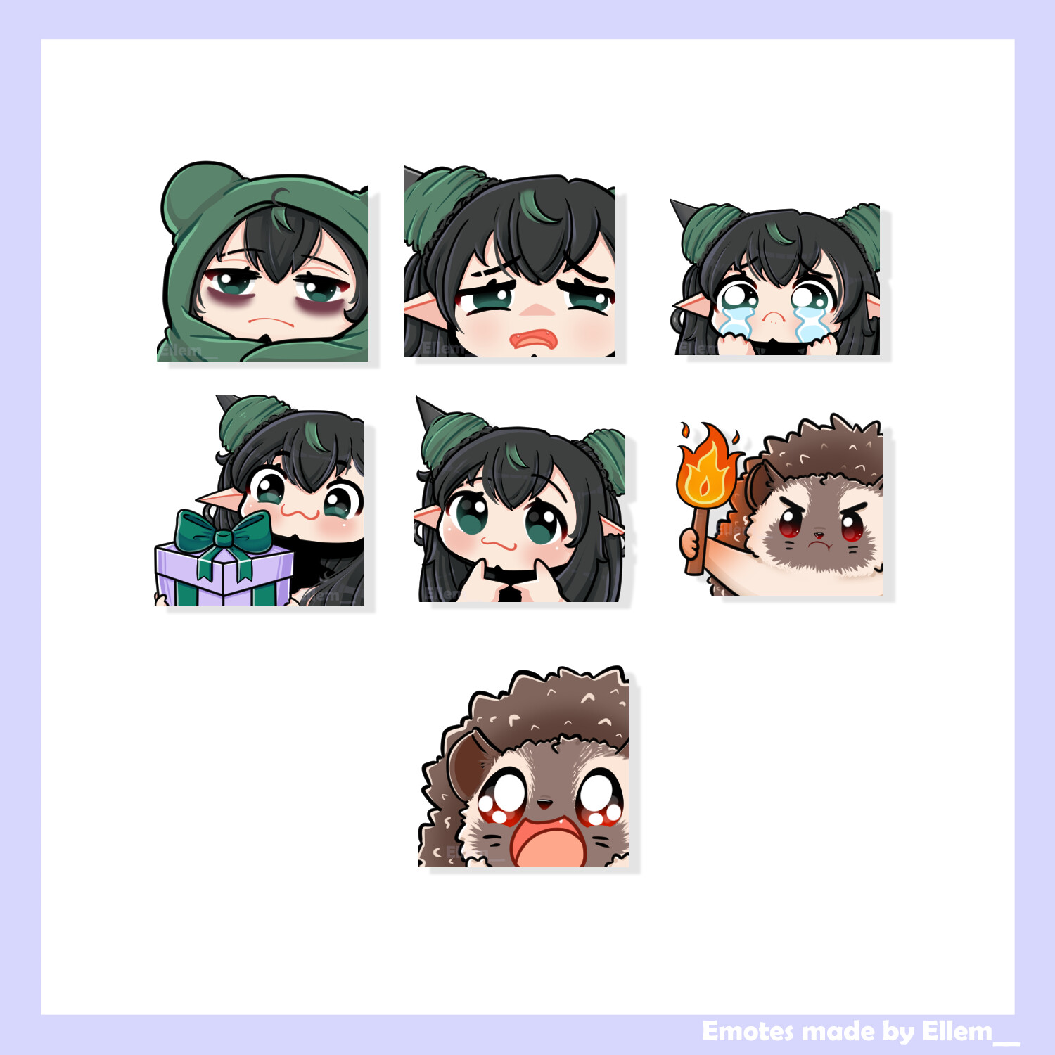 ArtStation - Twitch emotes commission for Katlink