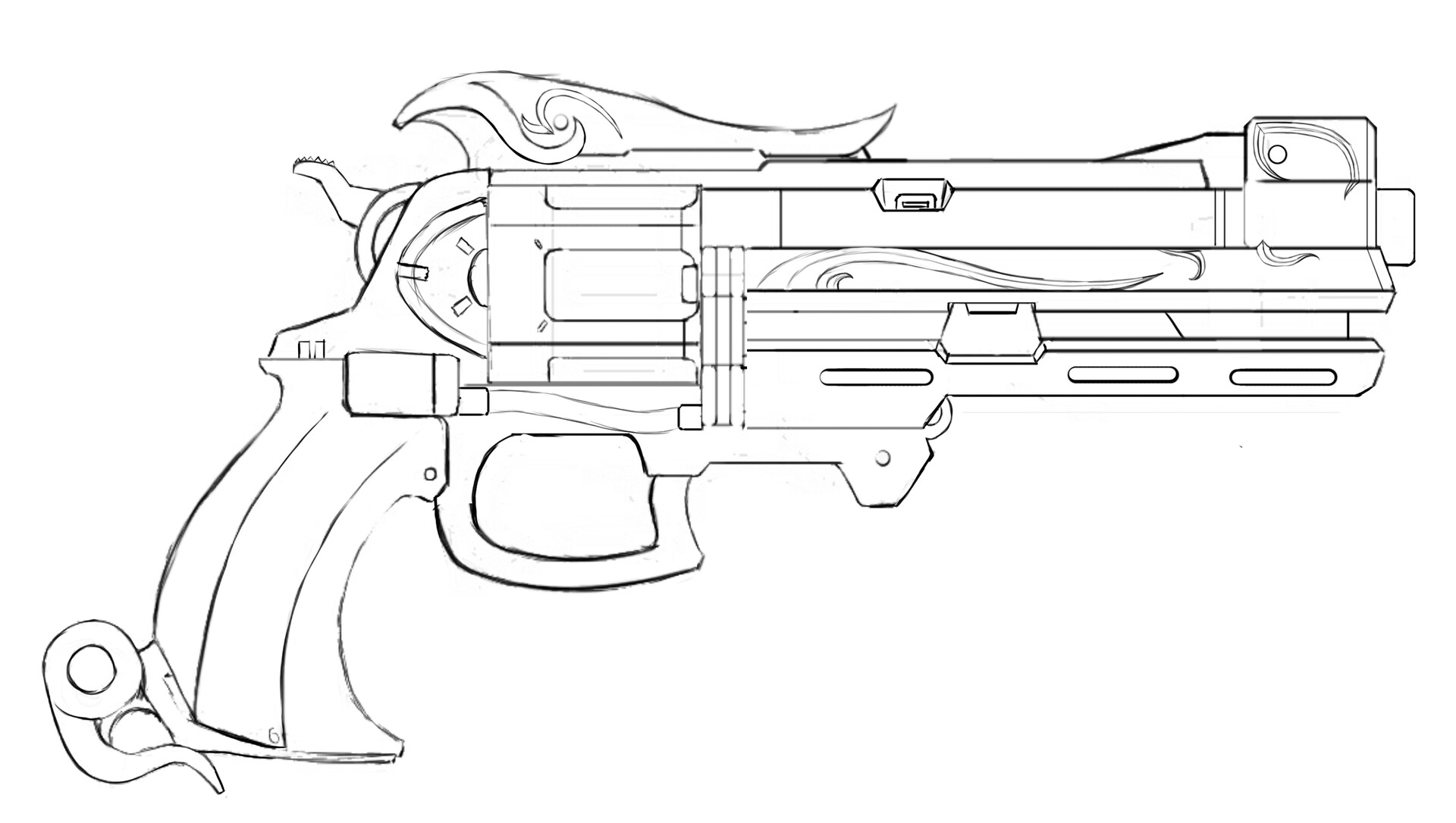 how to draw overwatch weapons