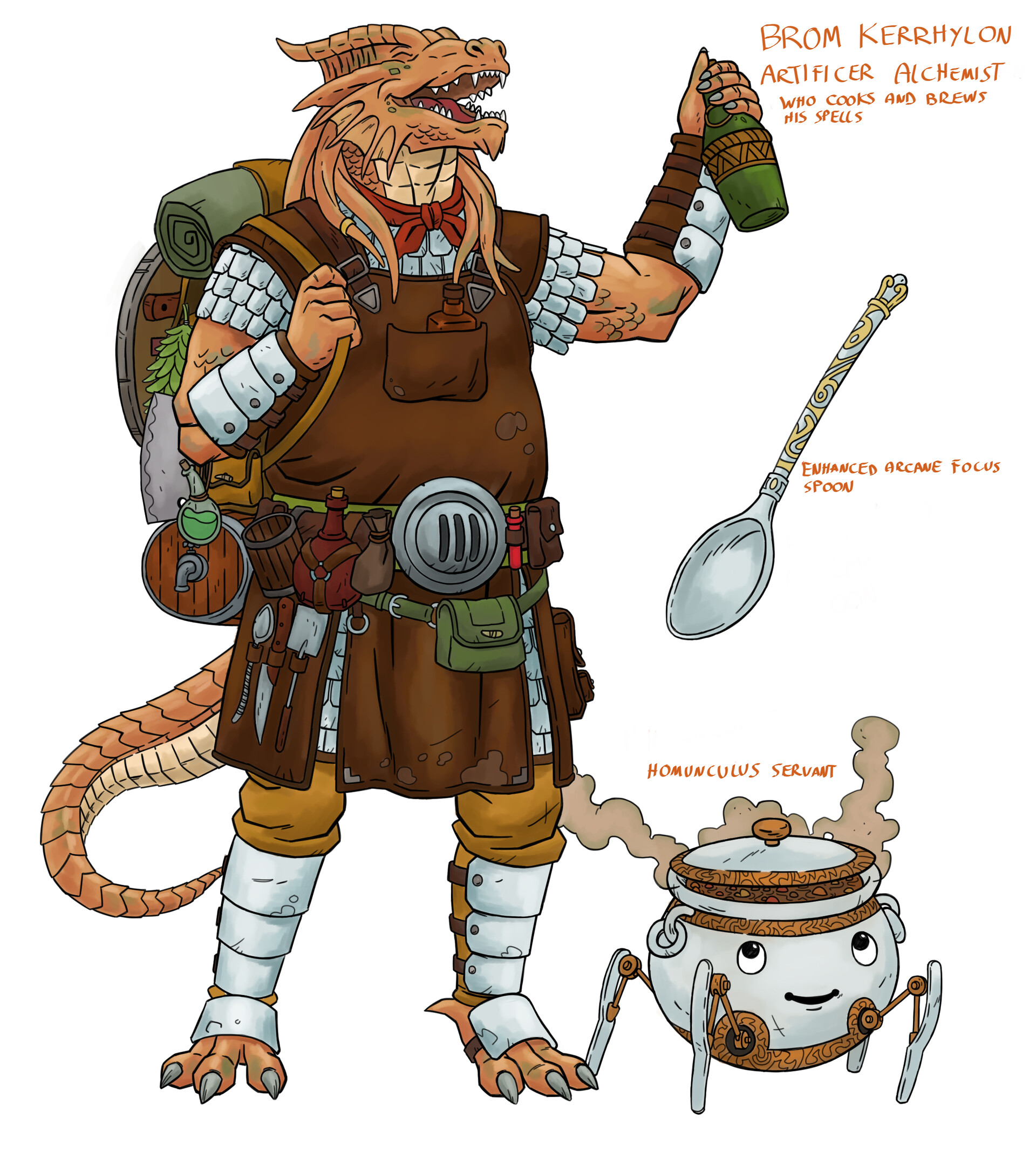 ArtStation - Brom Kerrhylon a dragonborn arteficer alchemist